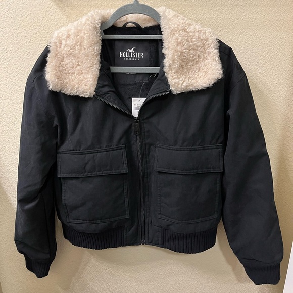 Hollister | Jackets & Coats | Nwt Hollister Fur Lined Bomber Jacket In ...